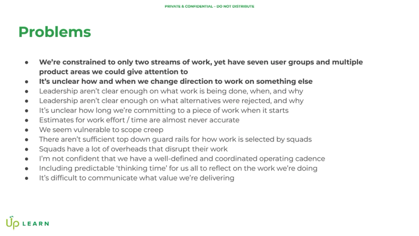 Adopting the Shape Up process at Up Learn