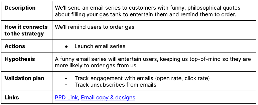 Product strategy worksheet at Academy of Product Management