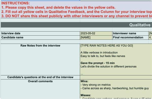 Candidate Evaluation Templates and Examples - Reforge