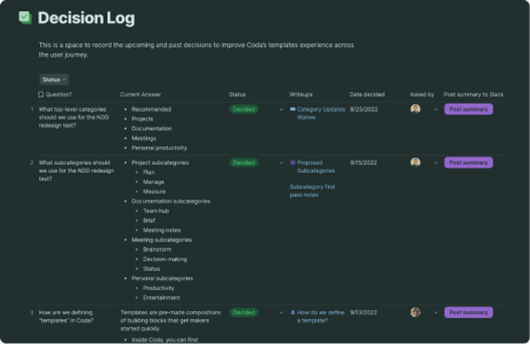 Decision Log Templates and Examples - Reforge