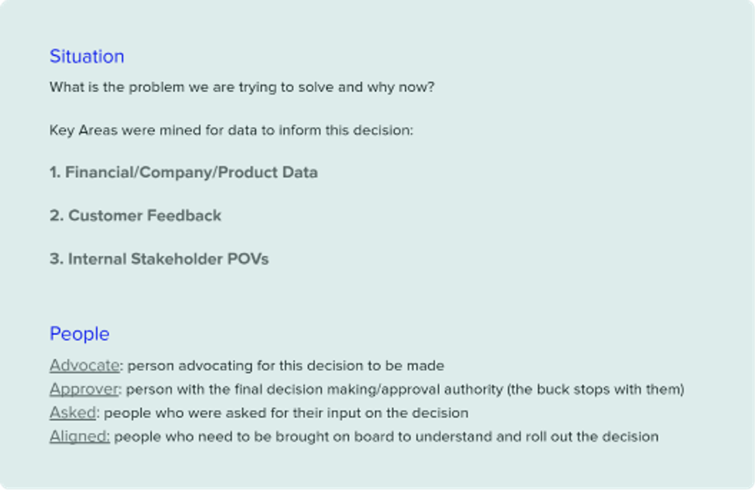 Decision Making Framework Templates and Examples - Reforge