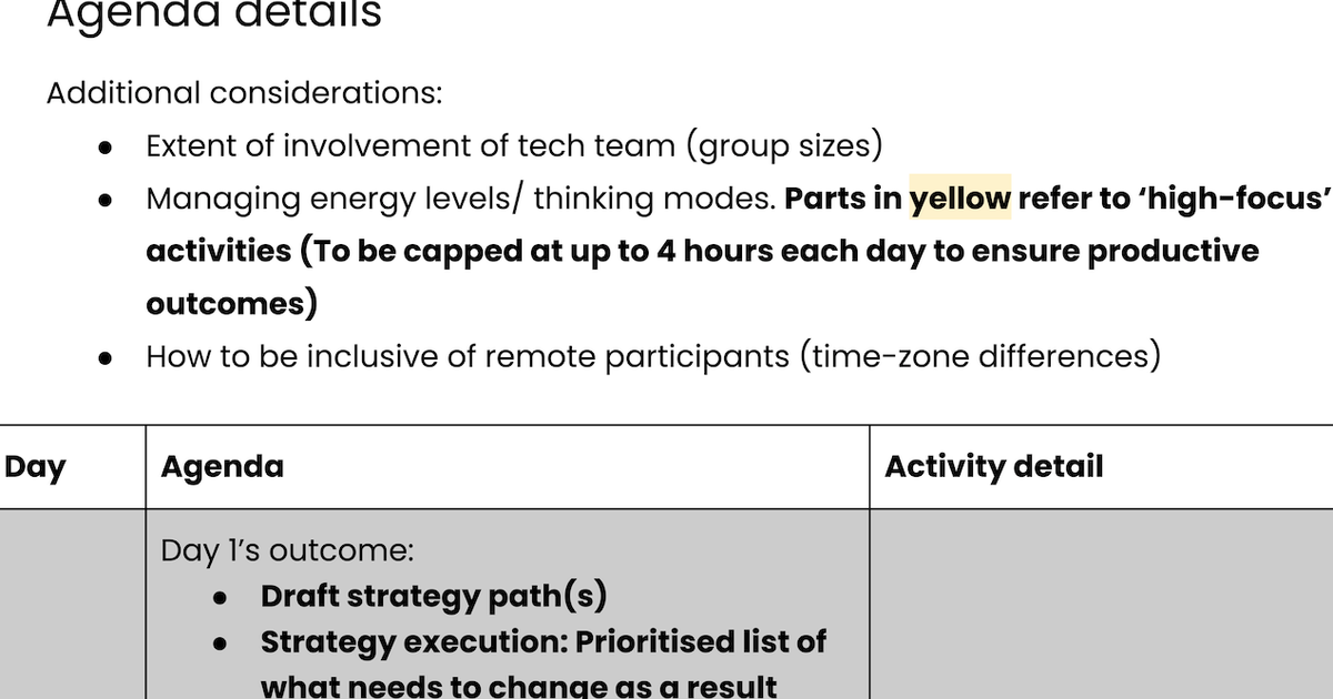 Strategic Offsite Planner at Delivery Hero