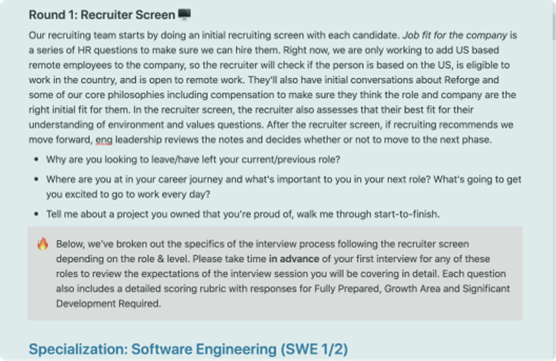 Interview Exercise Templates and Examples - Reforge