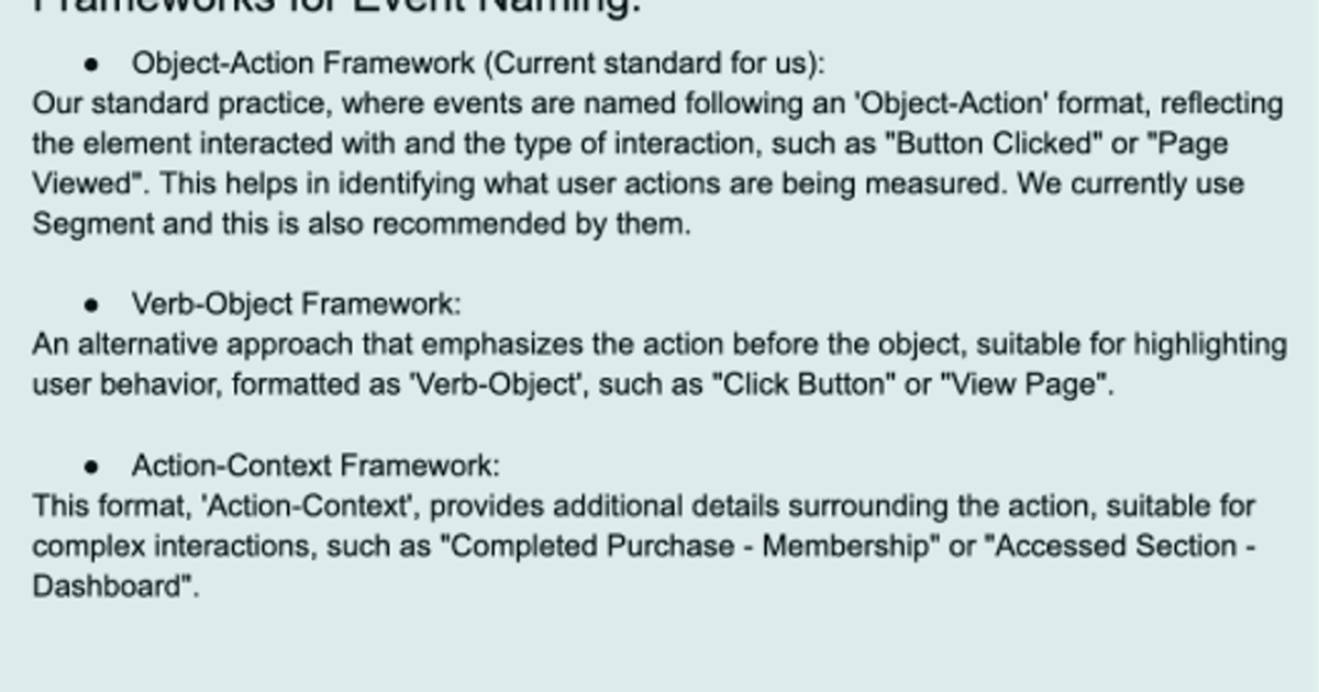 Data collection and naming conventions guide at Bubblegum