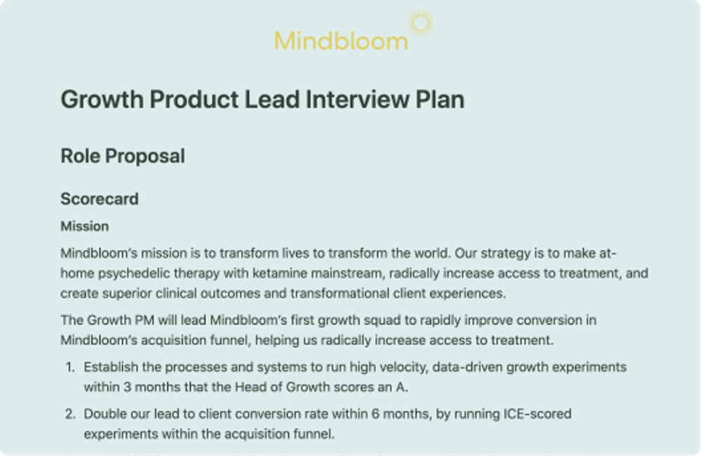 Growth Leadership Reverse Interview Template from Adam Fishman and Elena Verna