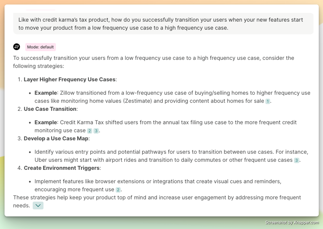 Using Reforge’s AI to brainstorm around a new use case