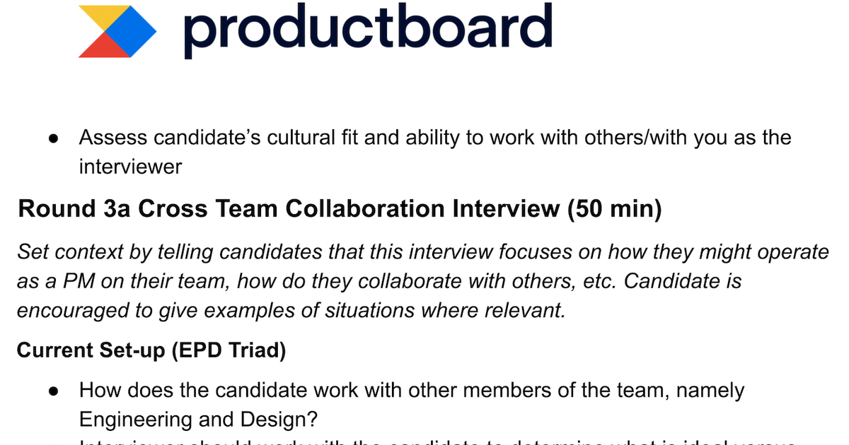 Growth Product Manager Hiring Interview Process at Productboard