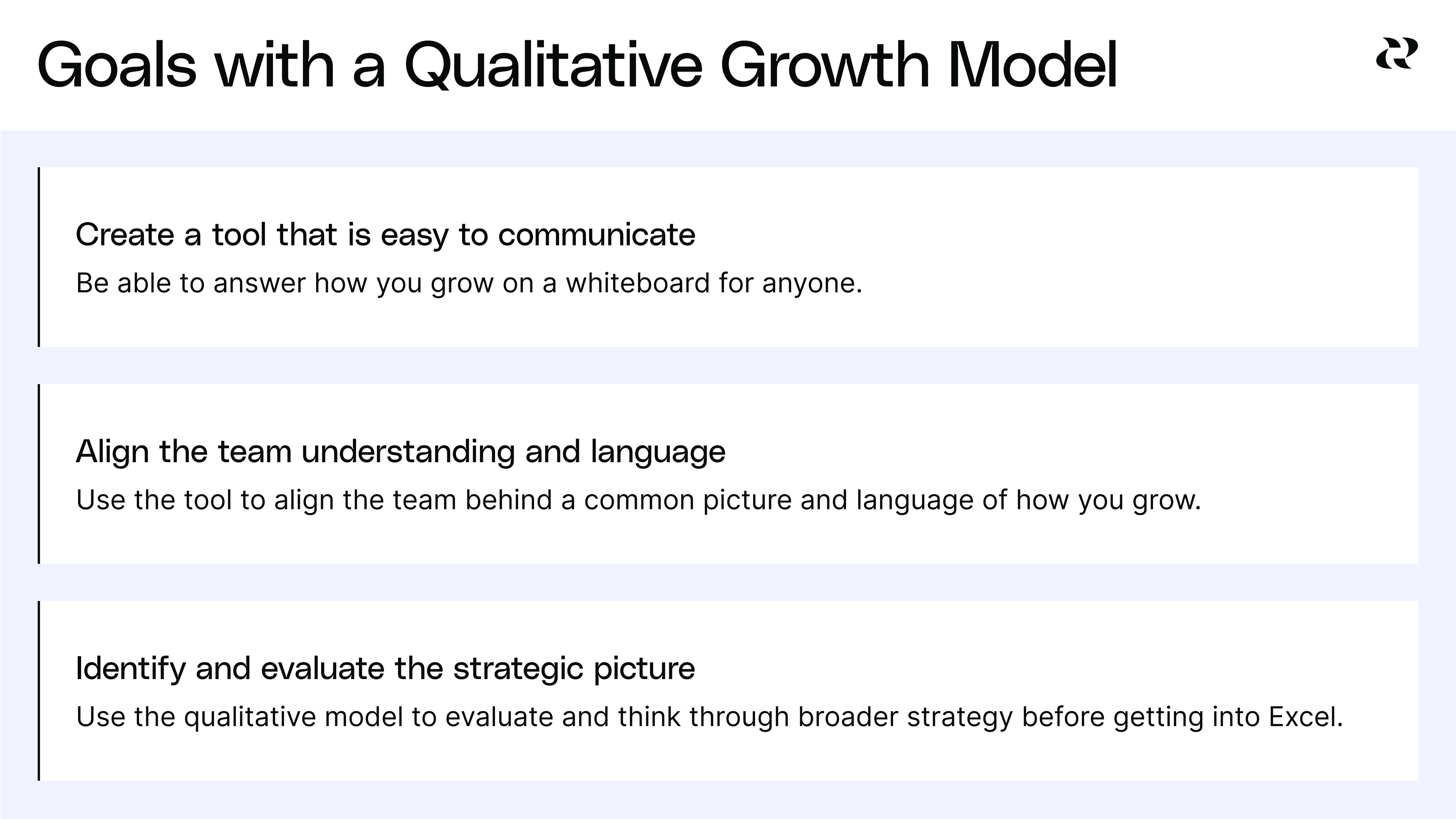 Build a qualitative growth model