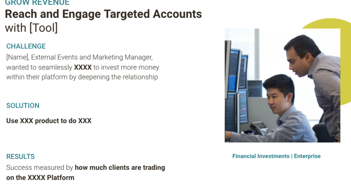 Pocket case studies for a B2B Saas company