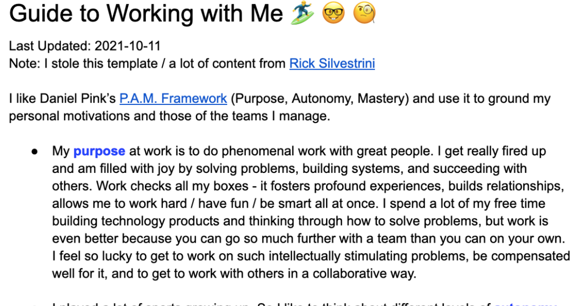 Guide to Working With Me at Reforge