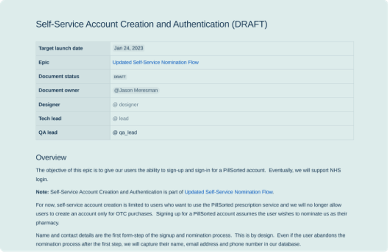 PRFAQ for initial launch at PillSorted