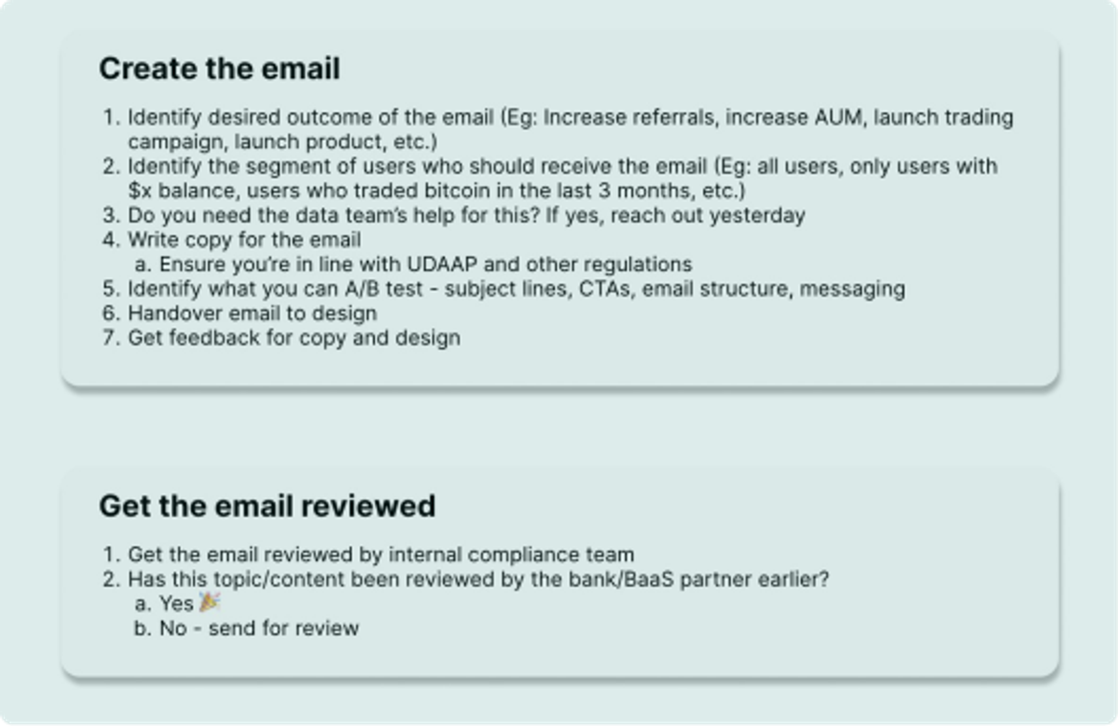 Email send one-pager at Privy