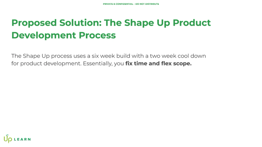 Adopting the Shape Up process at Up Learn