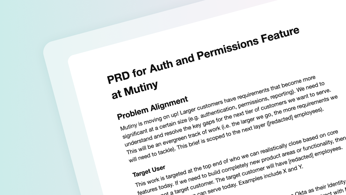 PRD template from Reforge