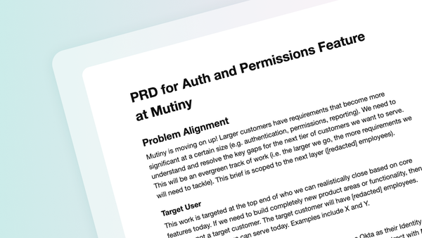 PRD template from Reforge