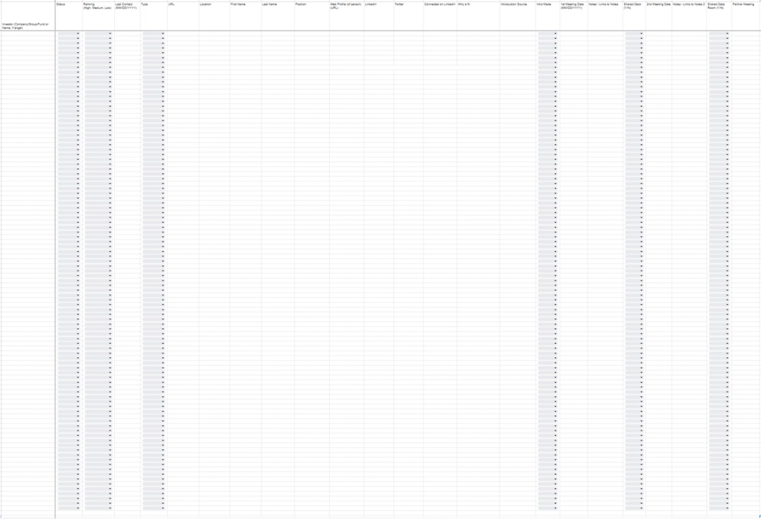Investor Tracker / CRM from Highline Beta