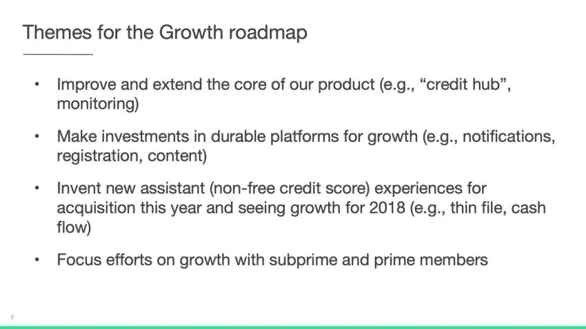 Growth Big Rocks at Credit Karma