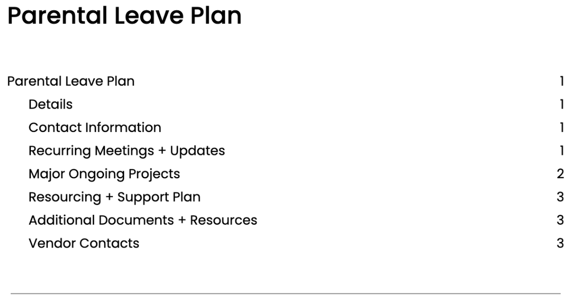 Parental leave plan overview at Skillshare
