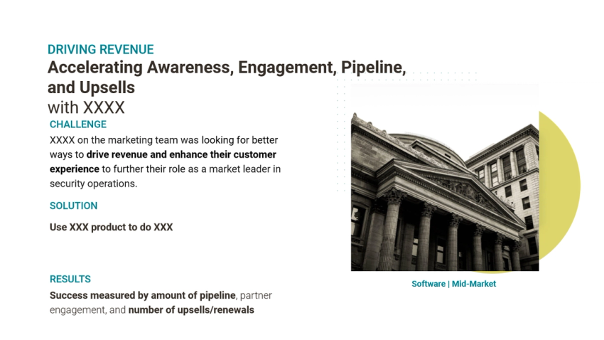 Pocket case studies for a B2B Saas company