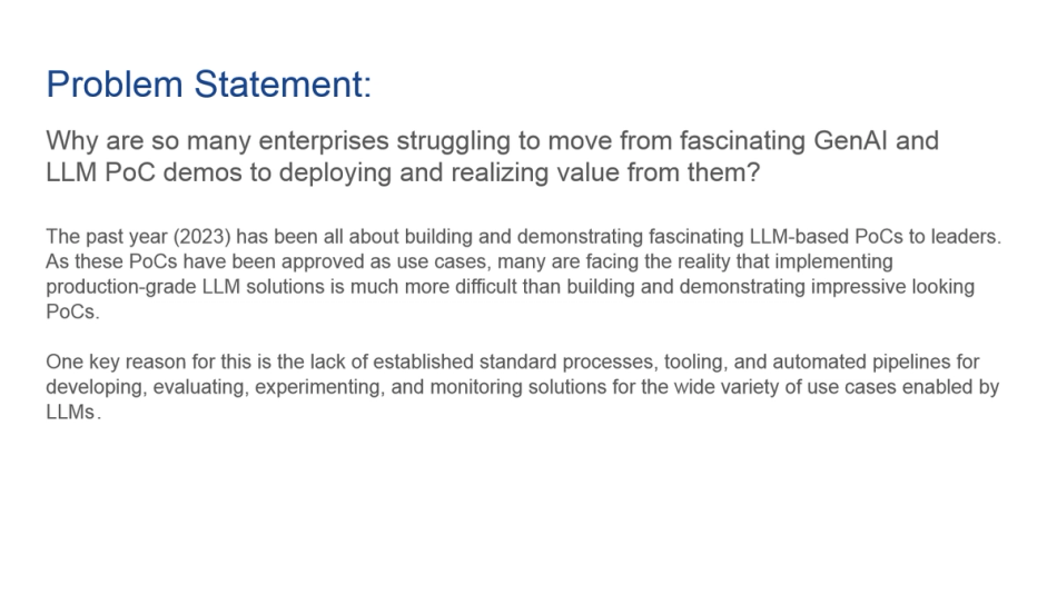 Bridging the gap from GenAI POC to production