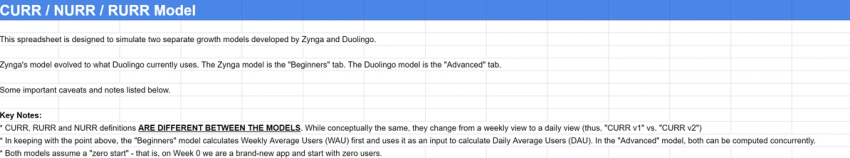 DAU Growth Model using Retention Inputs at Zynga