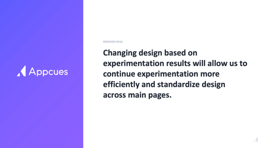 Homepage Conversion Rate Experiments Review Meeting at Appcues