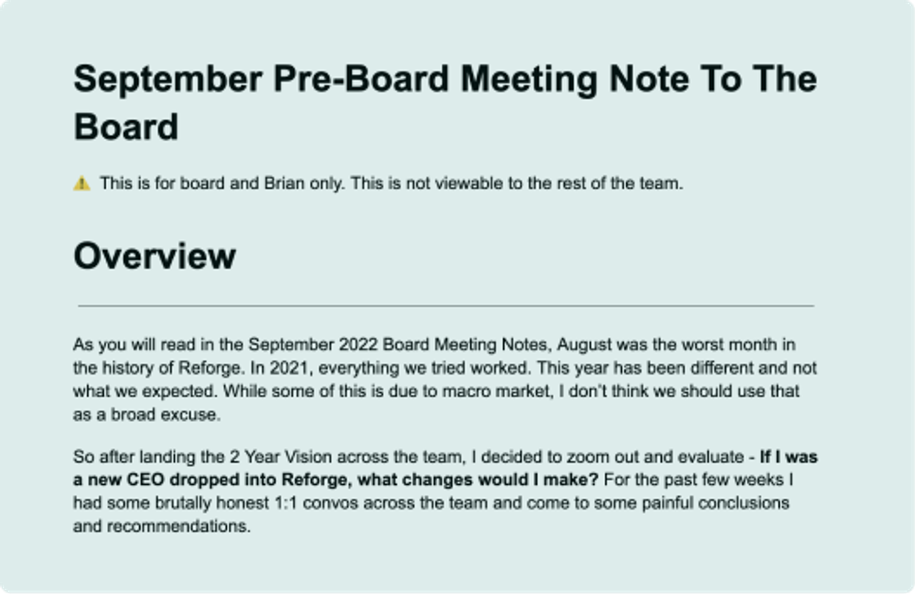 Board Update Templates and Examples - Reforge
