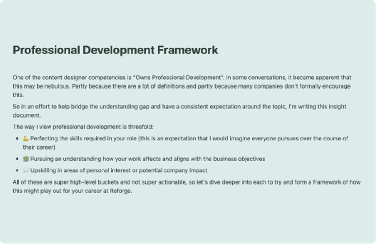 Professional Development Plan Templates and Examples - Reforge