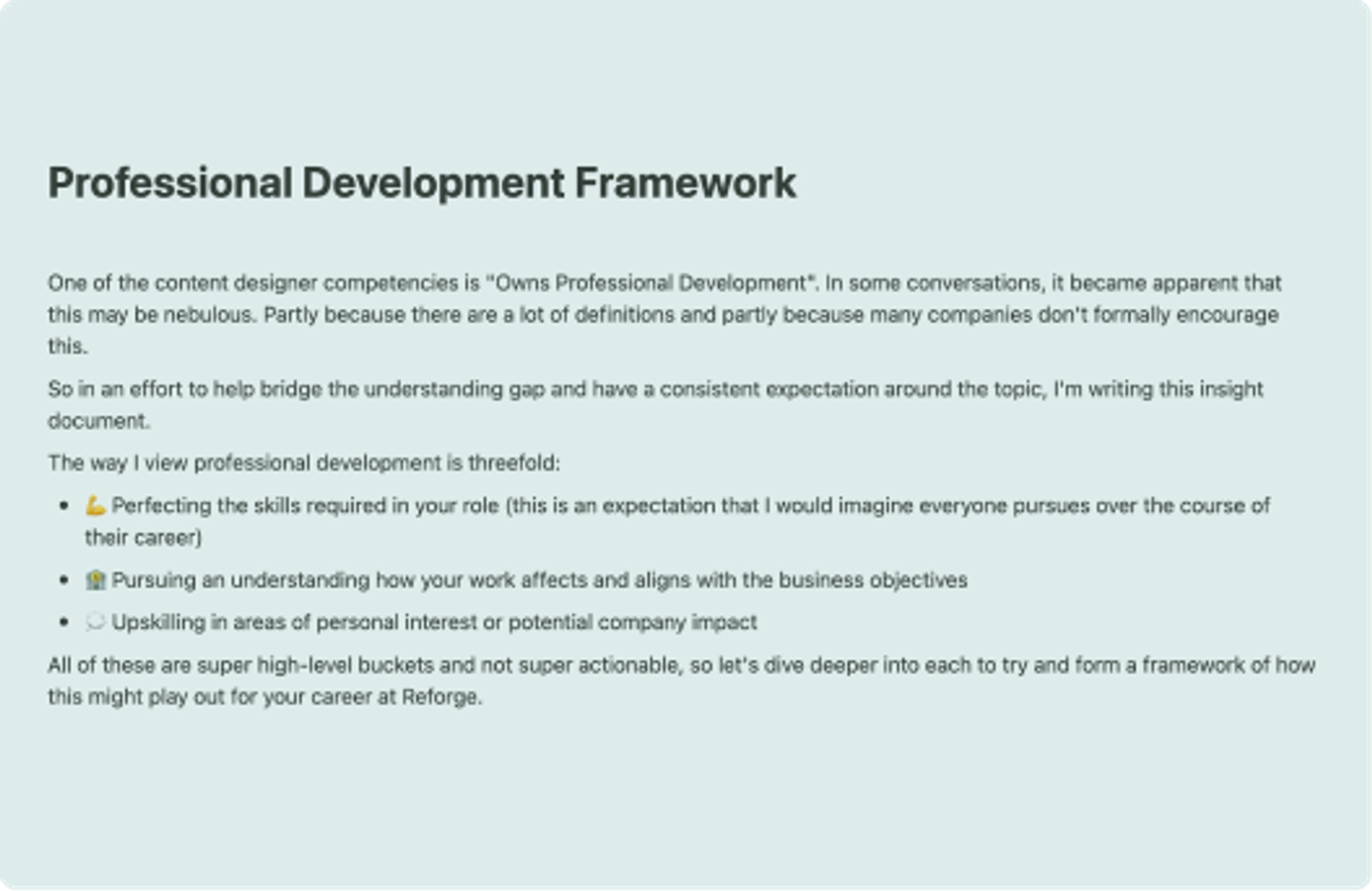 Professional Development Plan Templates and Examples - Reforge