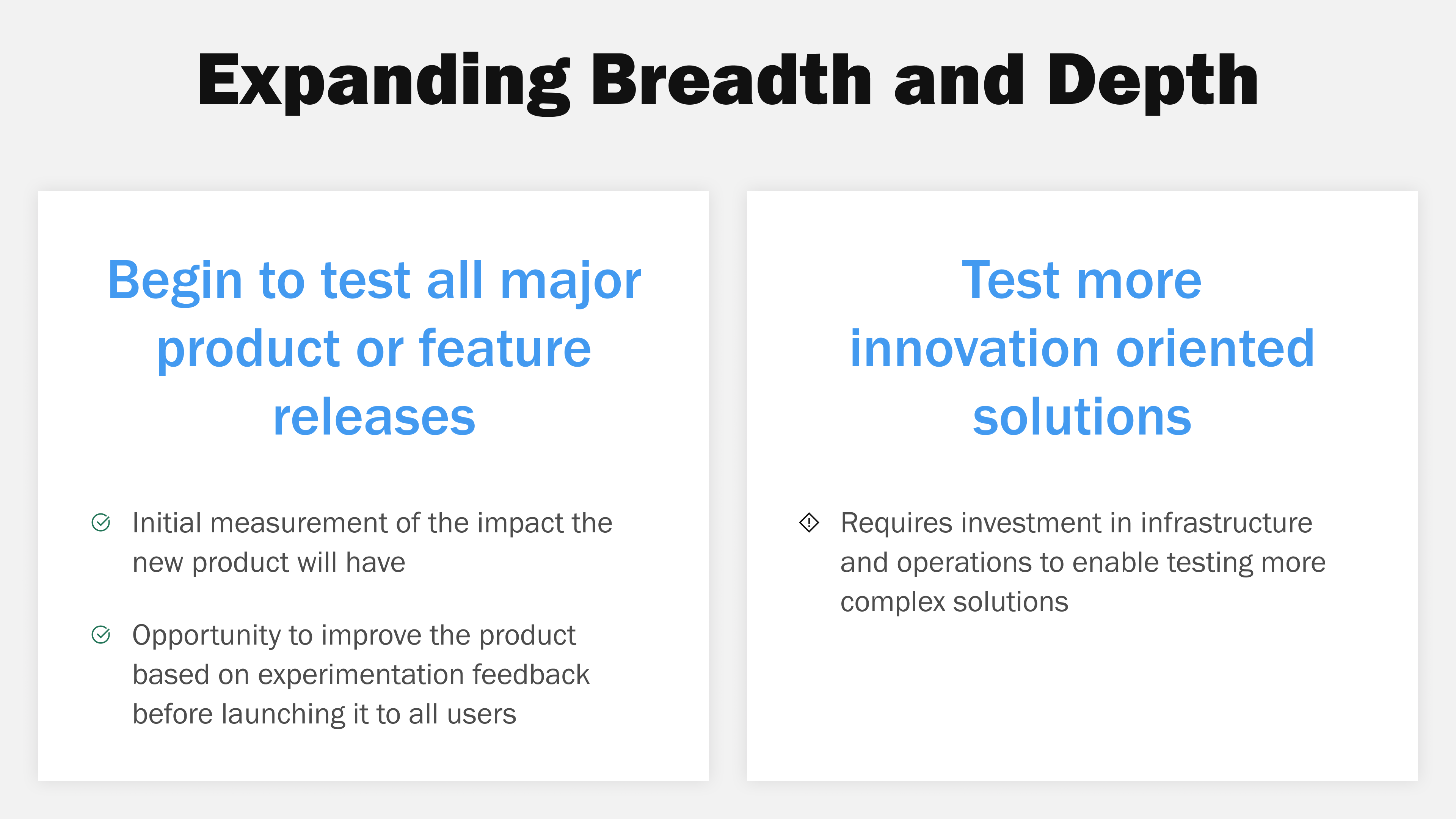 Manage an experimentation program