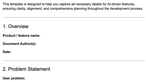 Write a PRD for a generative AI feature