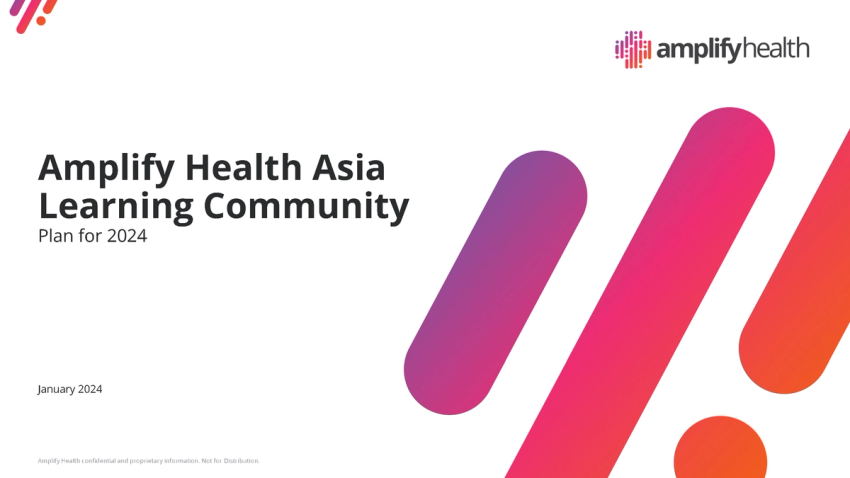 Employee learning plan for Amplify Health Asia