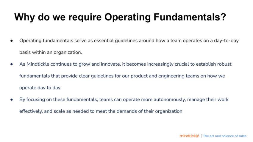 Essential fundamentals for a self-governance team