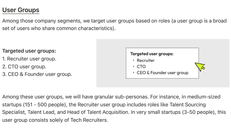 Use case map at Thumbtack