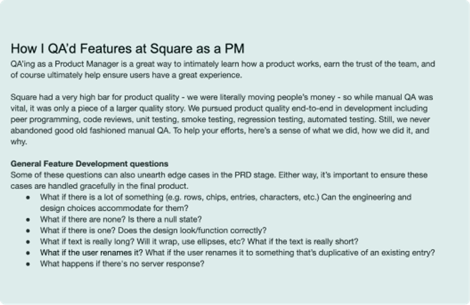 Quality Assurance Templates and Examples - Reforge