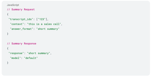 AI model API schema for user testing and validation at AssemblyAI