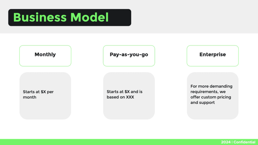 Investor deck template by Marta Marrucco