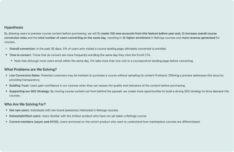 One Pager Templates and Examples - Reforge