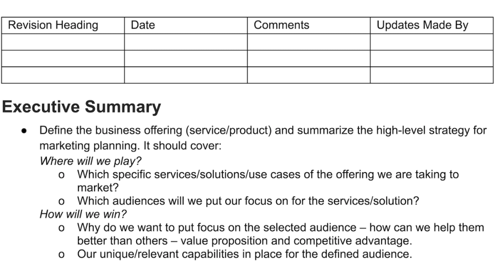 Existing market strategy blueprint by Joel Polanco