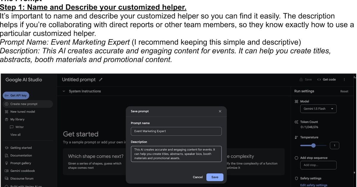 AI event content generator at a Tech Company