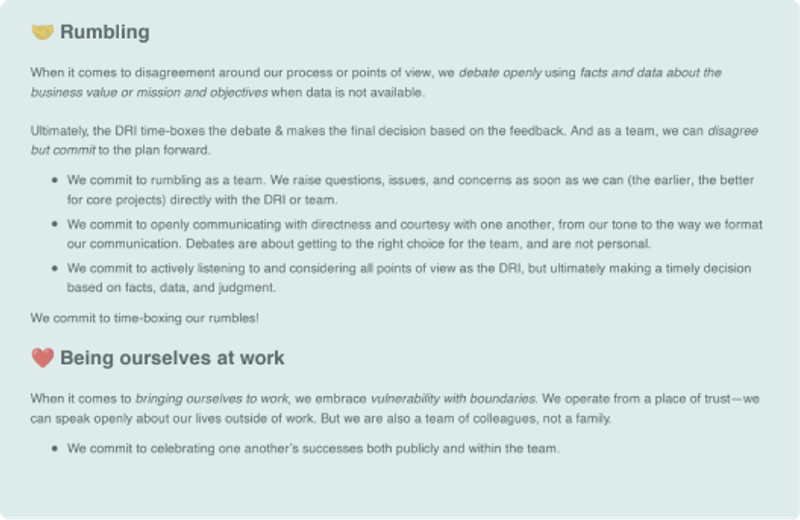 Drive team executional alignment