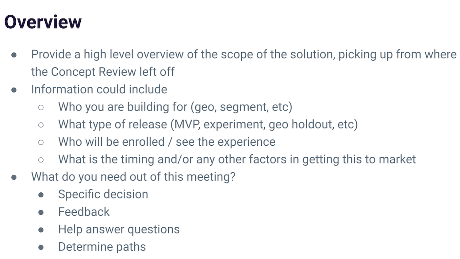 Product Review Templates and Examples - Reforge