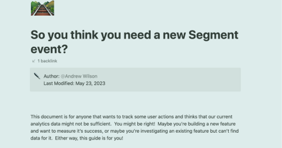 Segment Event Guide at Reforge