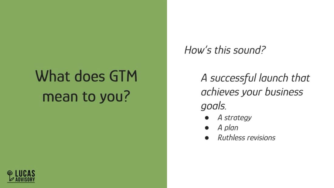 Startup GTM Training at Lucas Advisory