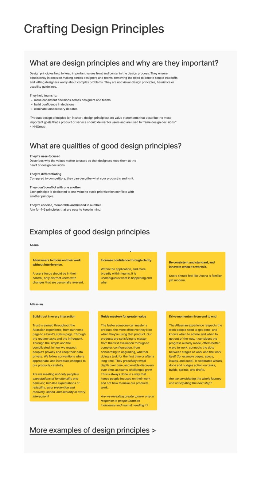 Creating design principles at SimplePractice