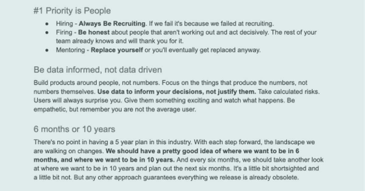 Leadership principles and product values at Eaze