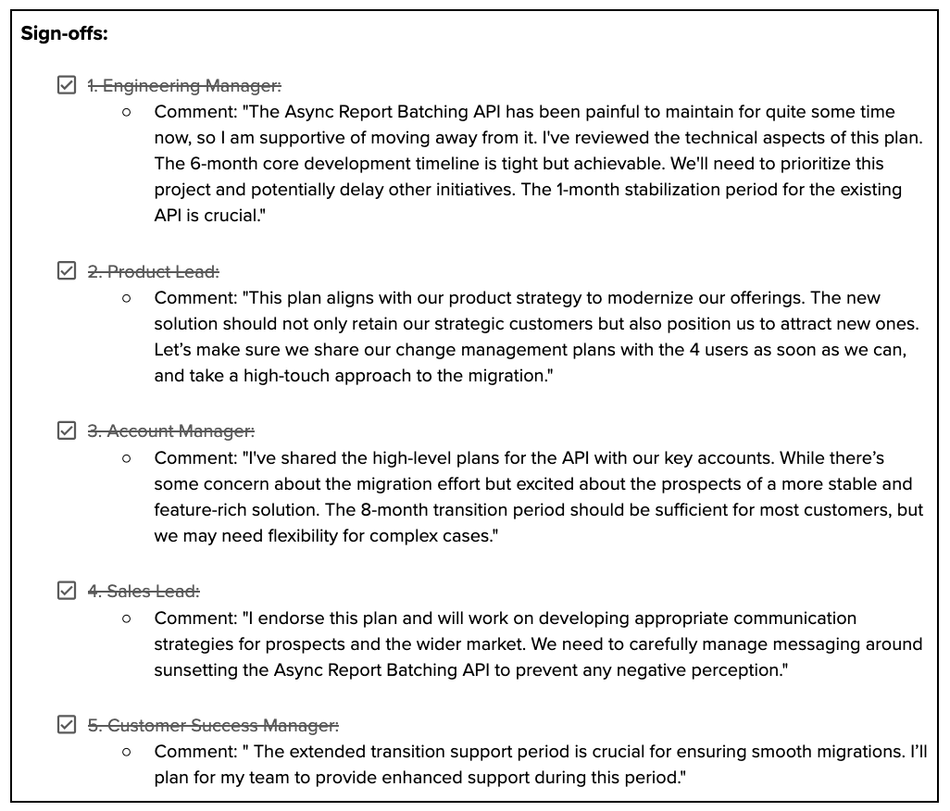 Situation, complication, question, answer framework at Stripe