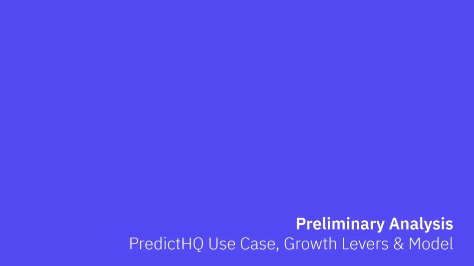 Director of PLG Interview Assignment at PredictHQ