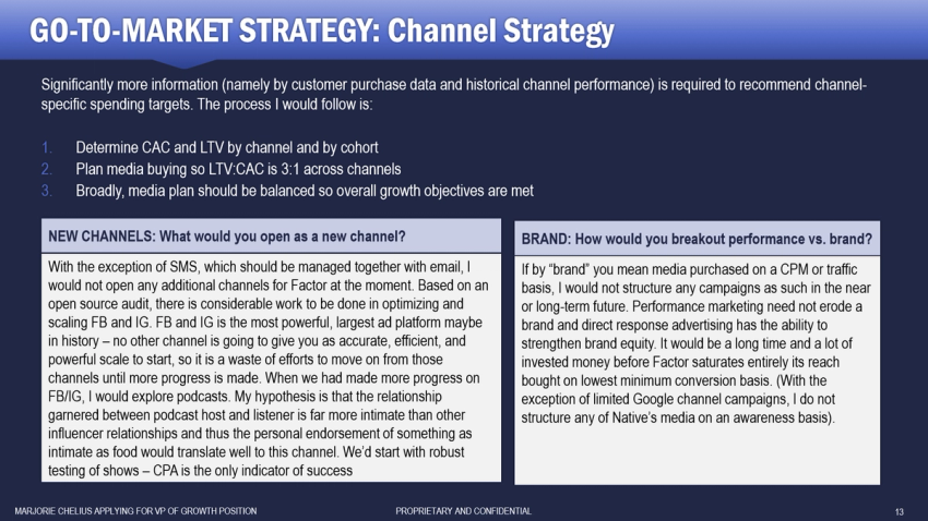 Customer acquisition strategy presentation at B2C app