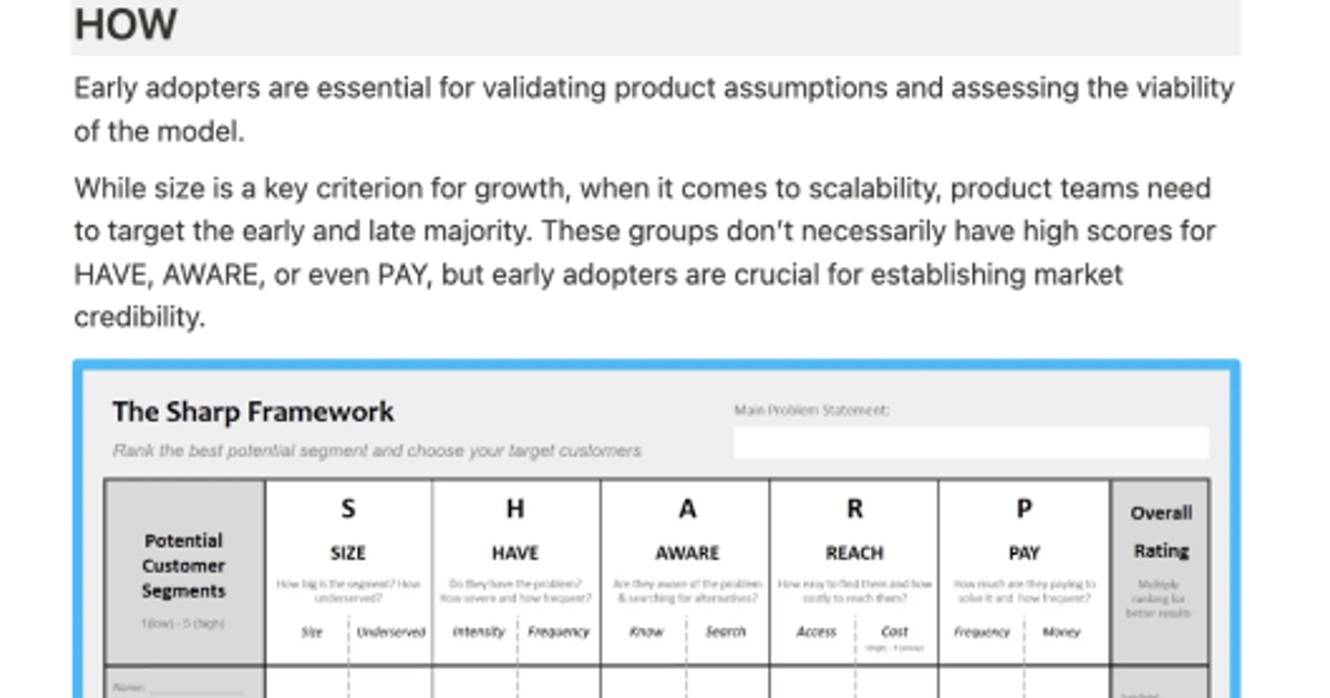 Framework for identifying early adopters at ClickUp